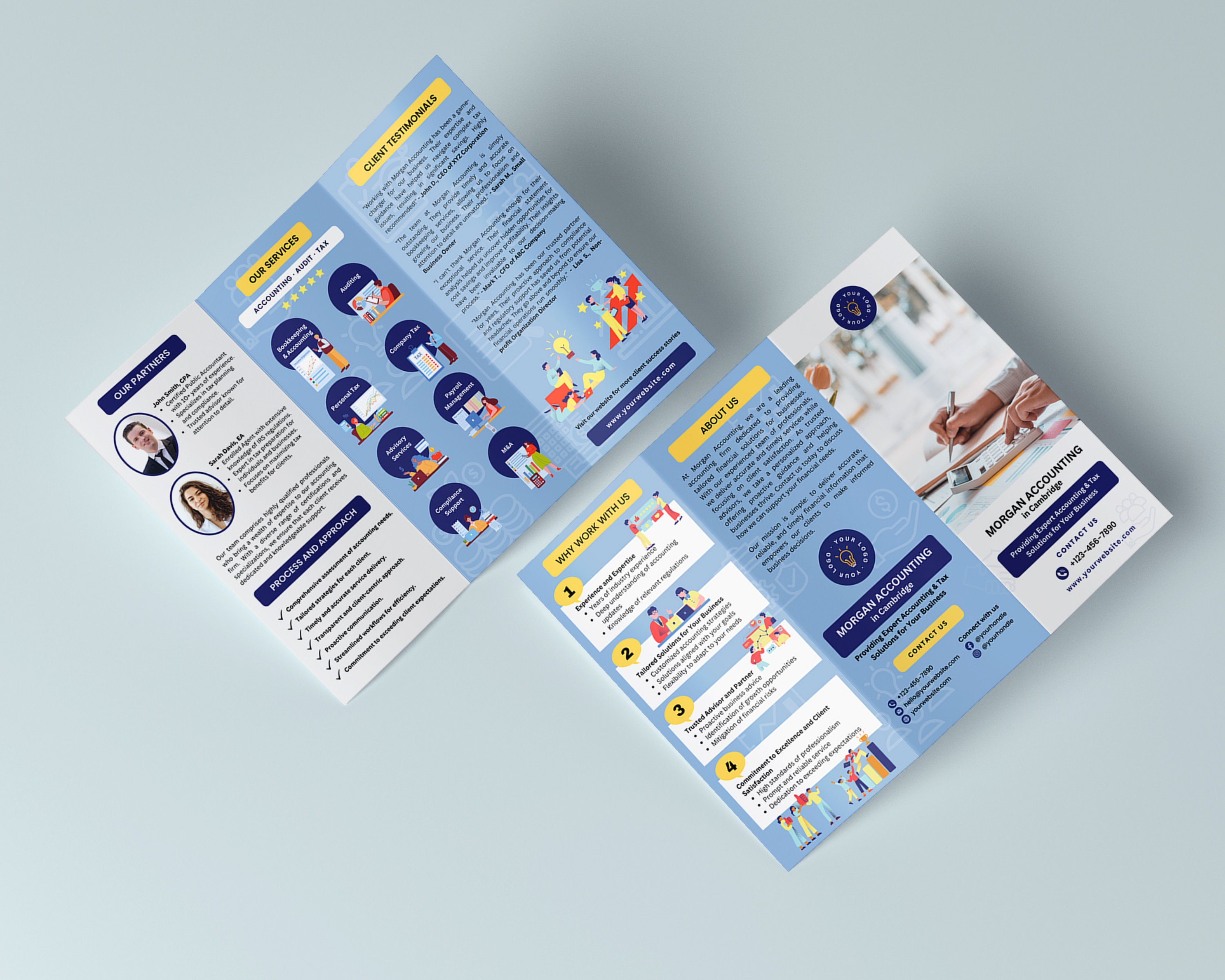 Editable Trifold Brochure for Accountant Brochure Tax Professional ...