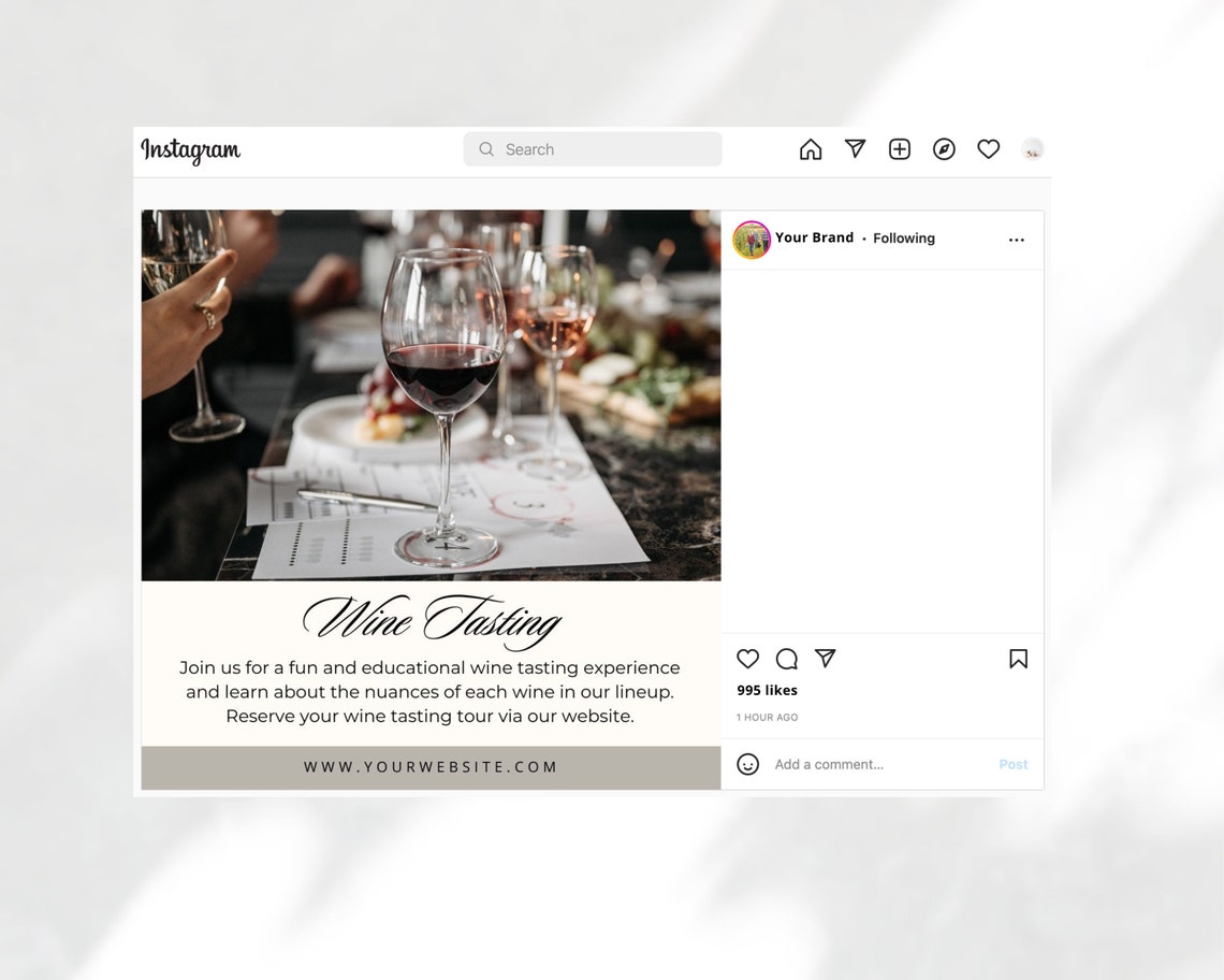 30 Wine & Winery Instagram Post Canva Template Winery Social Media ...