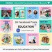 30 Children Education Facebook Post Canva Template Kindergarten ...