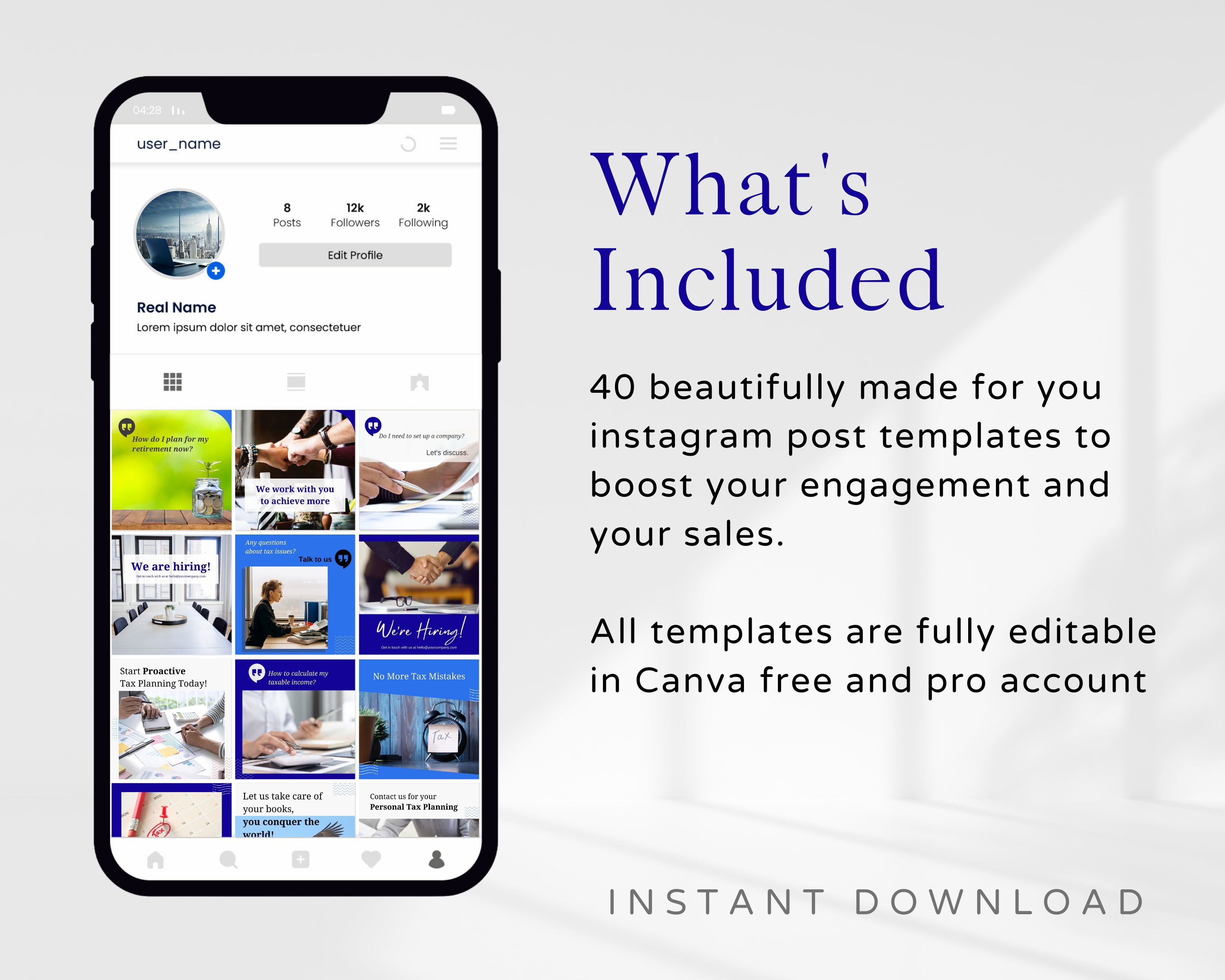 40 Accounting Instagram Post Template Accountant Canva Template ...
