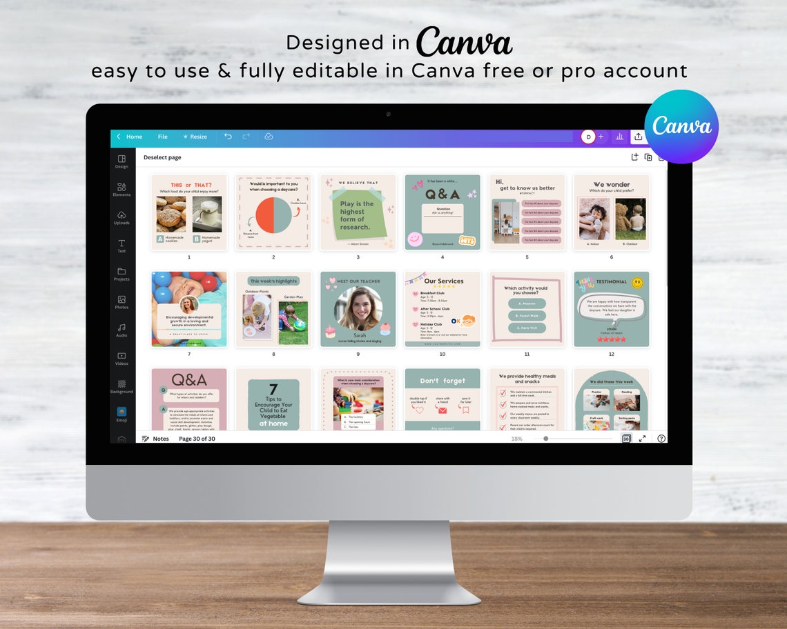 30 Preschool Daycare Facebook Engagement Post Canva Template - Etsy