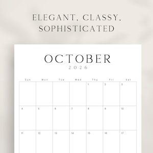2026 Printable Calendar 2026 Planner Vertical Calendar Portrait LUXE ...