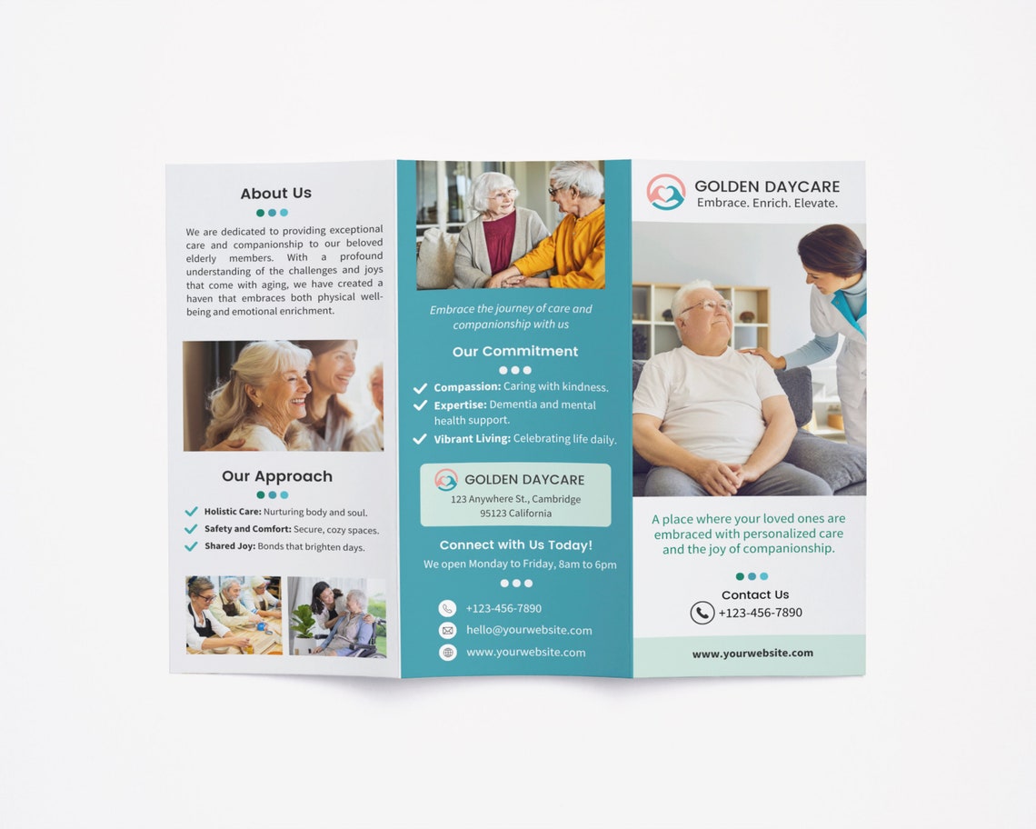 Adult Daycare Center Trifold Brochure Adult Day (Instant Download) - Etsy