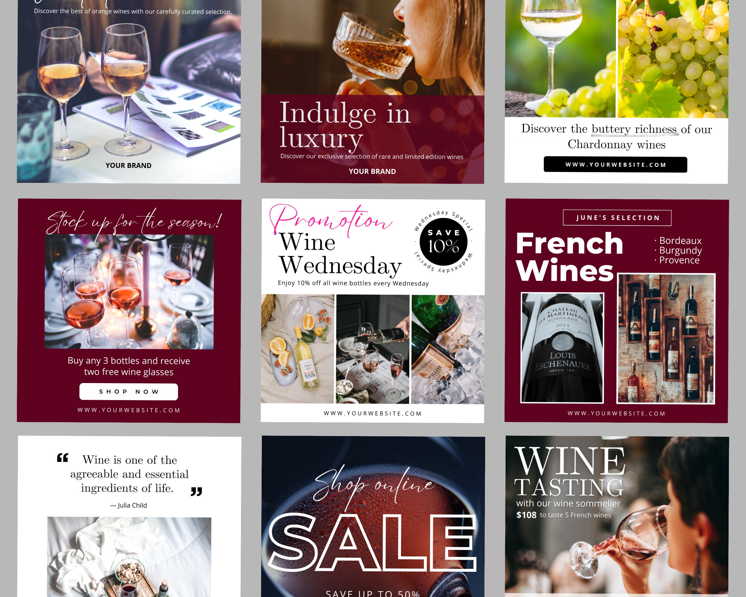 30 Wine Shop Facebook Post Canva Templates Wine Retailer Winery ...