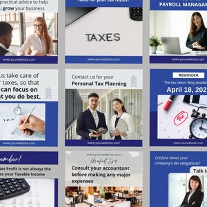 30 Accounting Instagram Post Canva Templates, Accountant Social Media ...