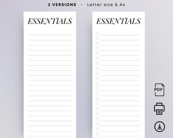 Editable Minimal To-do List Printable, Downloadable, Simple, List ...