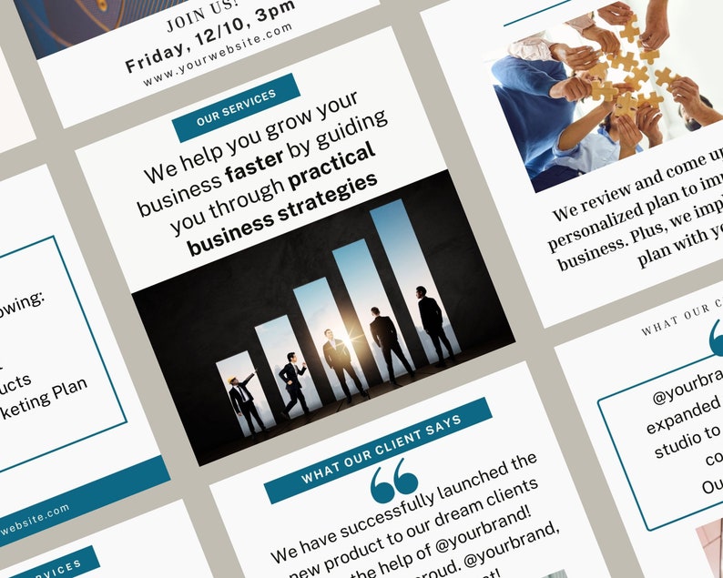 30 Business Development Instagram Post Canva Templates - Etsy