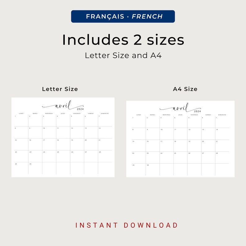 Calendriers 2024 2025 Calendrier Français Planificateur 2024 2025 ...