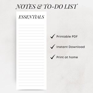 Focus List Printable Slim Notepad Desk Pad Productivity List Planner ...