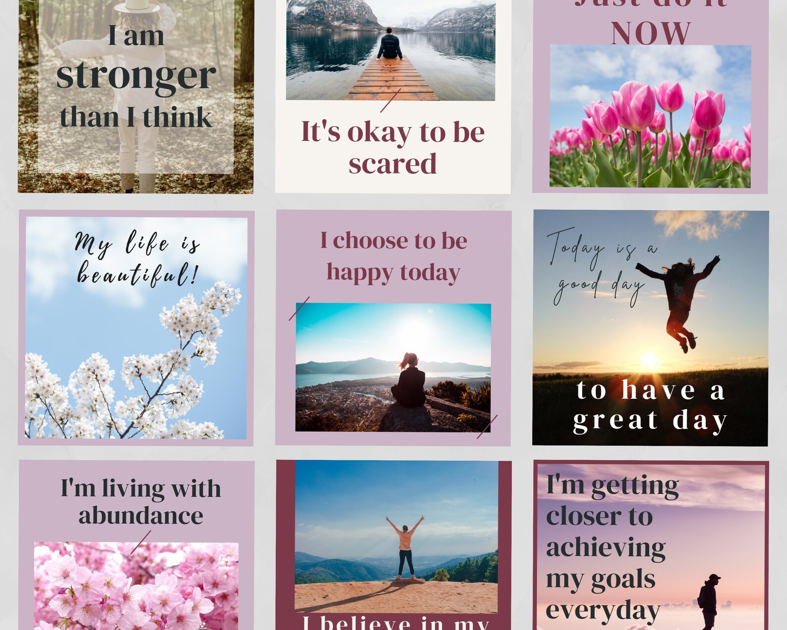30 Life Coach Instagram Post Canva Template Mindset Coach Purple Social ...