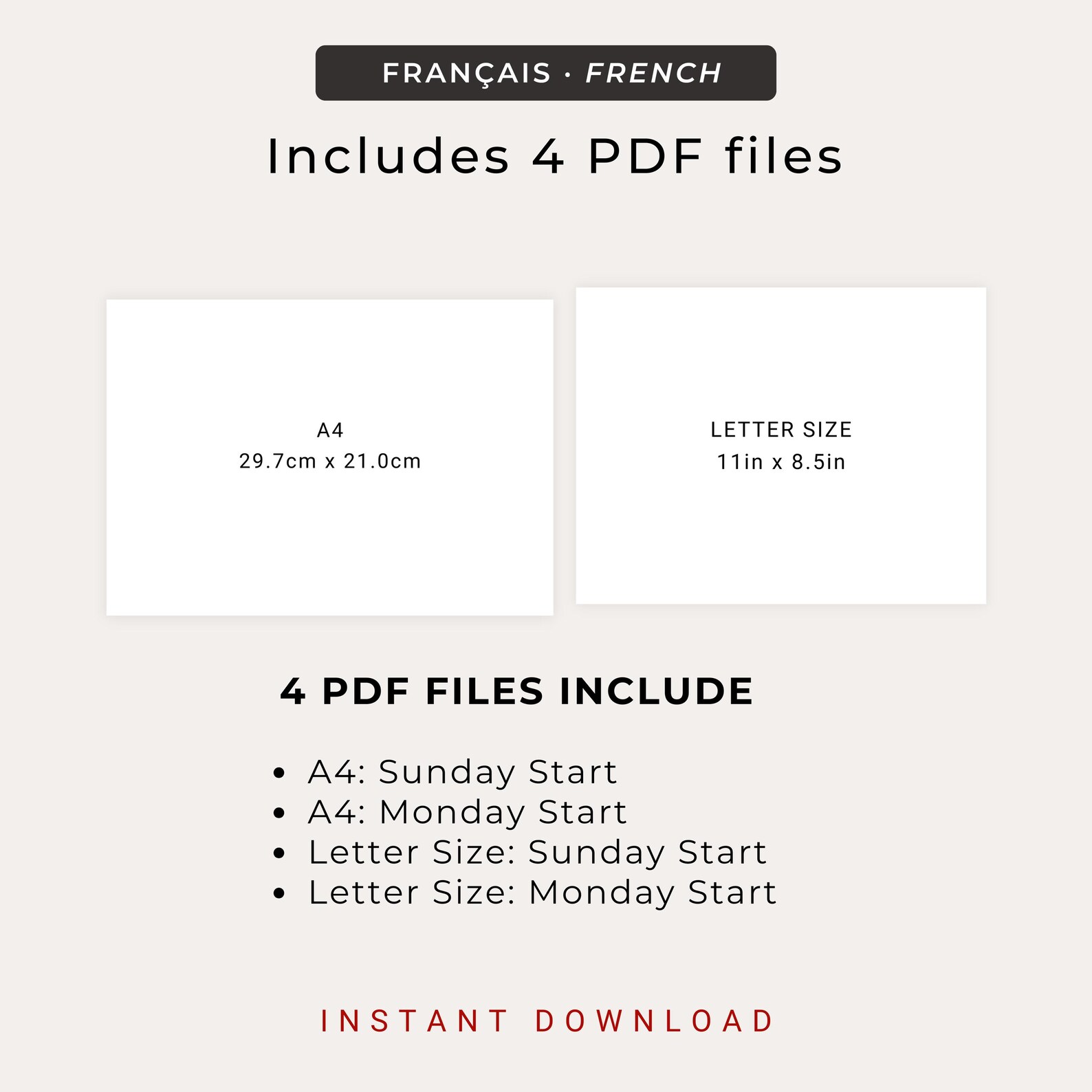 Calendrier Mensuel 2025 Calendrier Français 2025 Planificateur ...