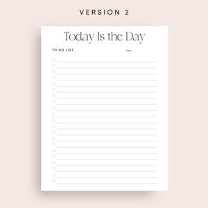 To Do List PRINTABLE PDF Inspirational Daily to Do List Weekly to Do ...