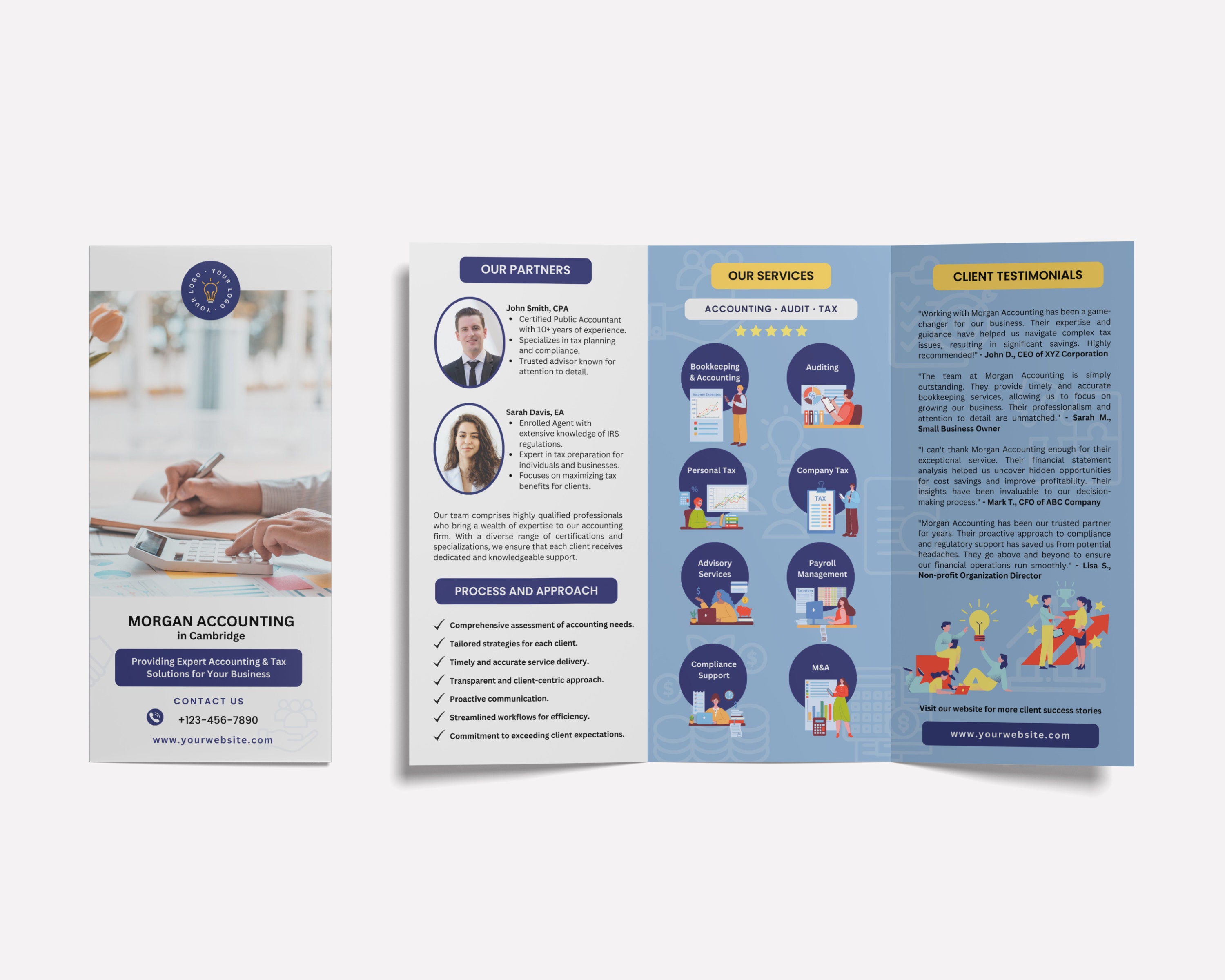 Editable Trifold Brochure for Accountant Brochure Tax Professional ...
