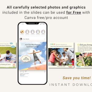 30 Instagram Post Montessori School Canva Template Montessori Education ...