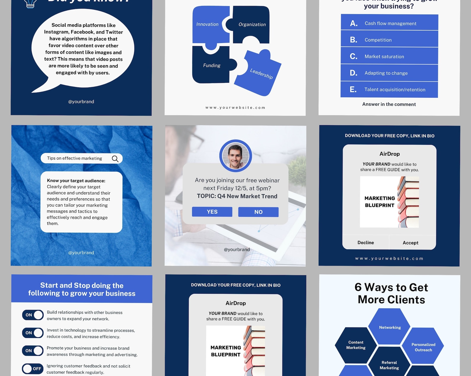 30 Business Consulting Engagement Post Template Instagram Post Canva ...