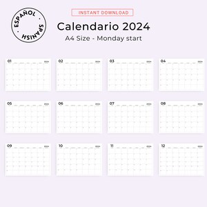 Calendario 2024 2025 2026 Spanish Calendar Printable 3 Years Planners ...