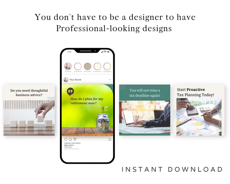 40 Accounting Instagram Post Bookkeeping Canva Templates Accountant CPA ...