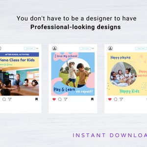30 Kids Education Instagram Post Canva Template Early Childhood ...