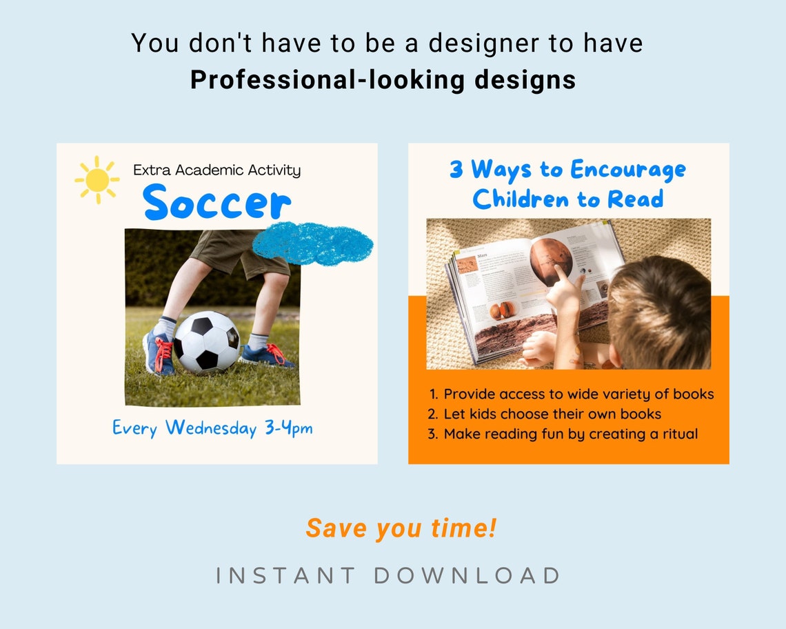 30 Kids Education Linkedin Post Canva Templates Early - Etsy