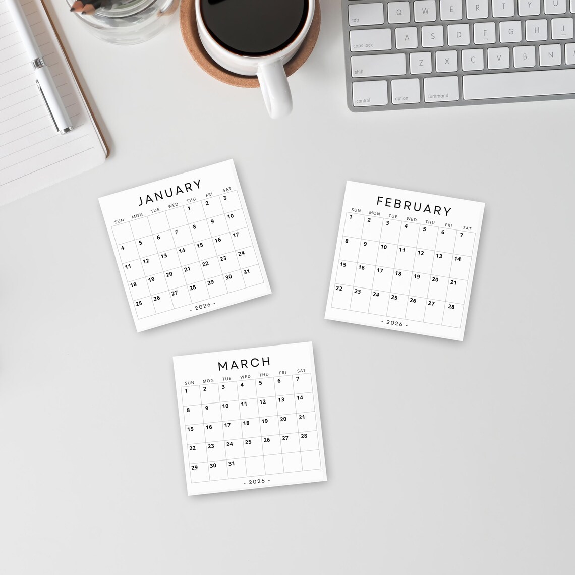 2026 Mini Planner 3x3 Inch 2026 Mini Calendar Small Planner Insert ...