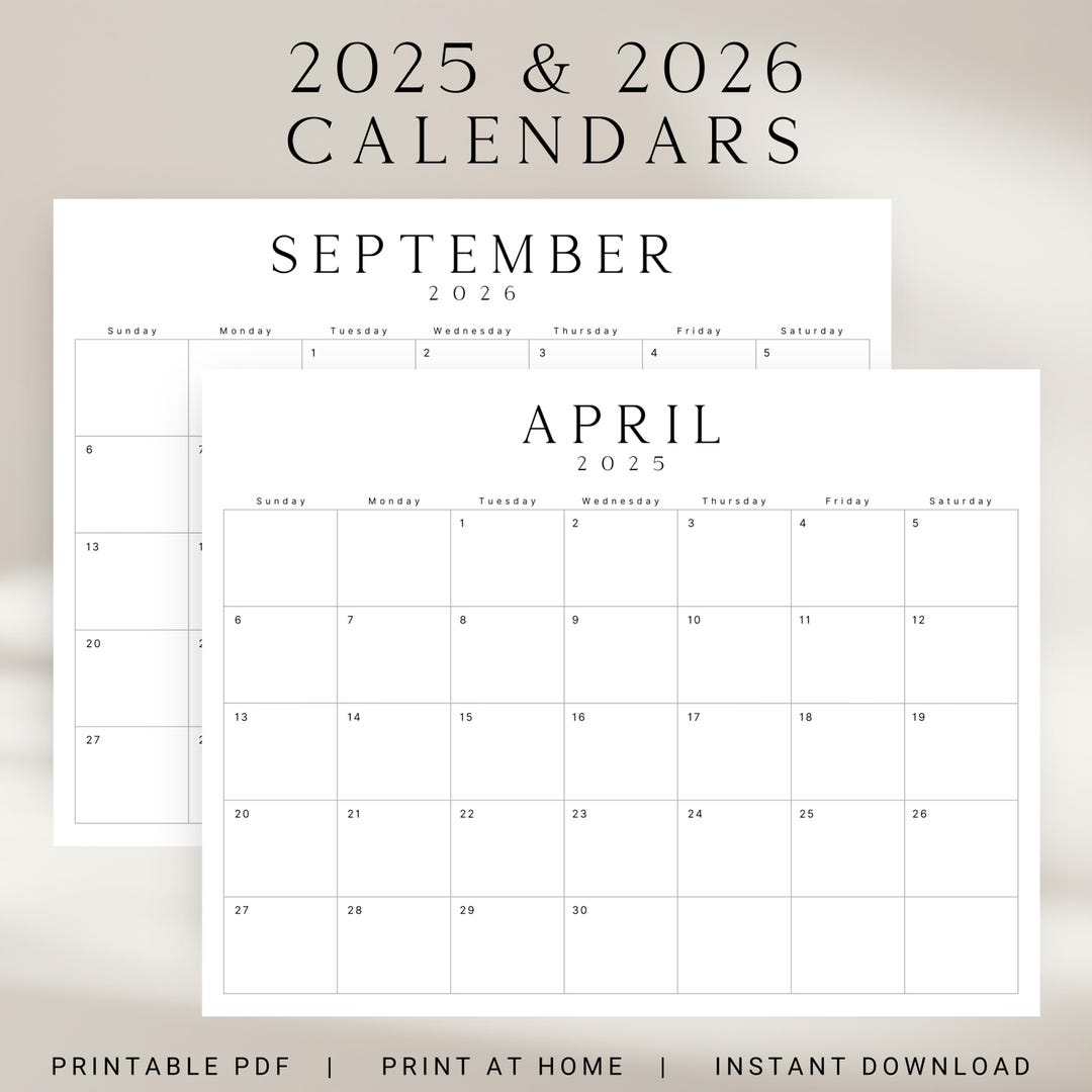 2025 2026 Calendar 2025-2026 Desk Planner Landscape Monthly Calendar ...