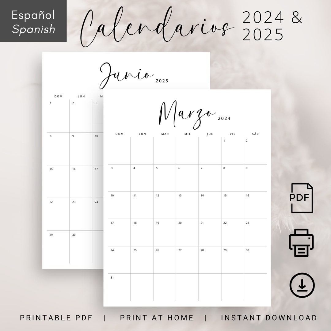 2024 2025 Calendarios En Español 2024 Calendarios 2024 2025 ...