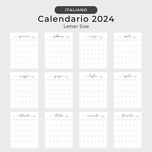 Calendario 2024 Italiano Agenda in Italiano 2024 Planner Italiano ...