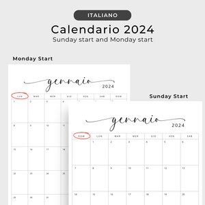 Calendario 2024 Italiano Agenda in Italiano 2024 Planner Italiano ...