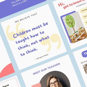 30 Engagement Post for Kids Education Instagram Canva Template Early ...