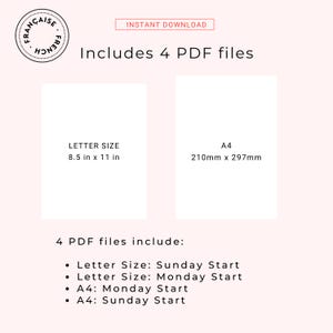 2025 2026 Calendrier Français 2025-2026 French Calendar Portrait ...