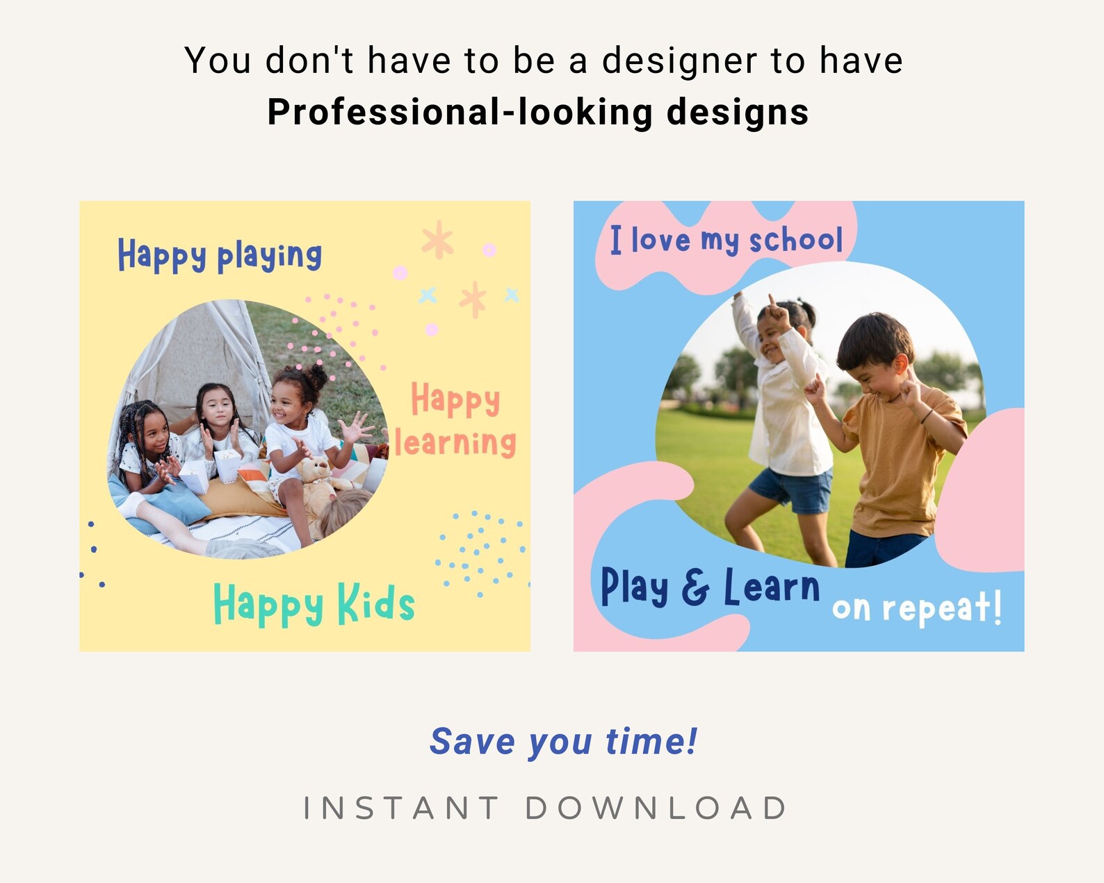 30 Children Education Facebook Post Canva Template Kindergarten ...