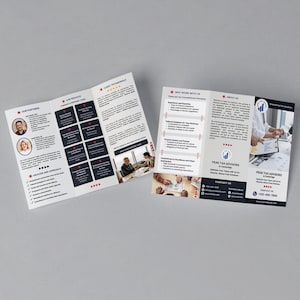 Editable Tax Preparer Trifold Brochure Accountant CPA Brochure Tax ...