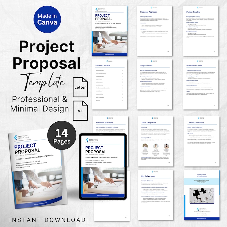 Editable Project Proposal Template Business Service Proposal Template ...