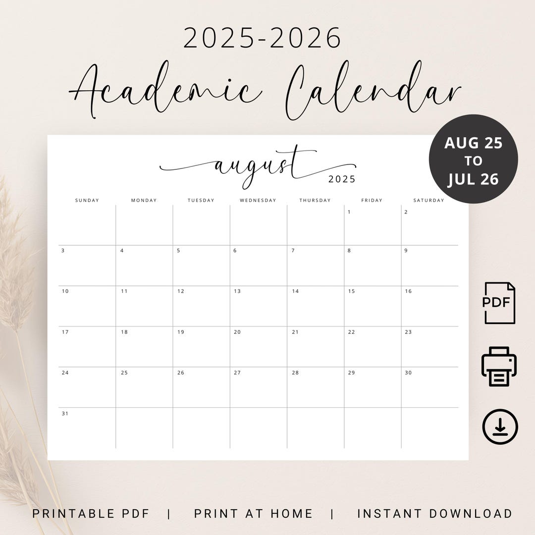 2025-2026 Academic Planner 2025 2026 Teacher Calendar August 2025 to ...