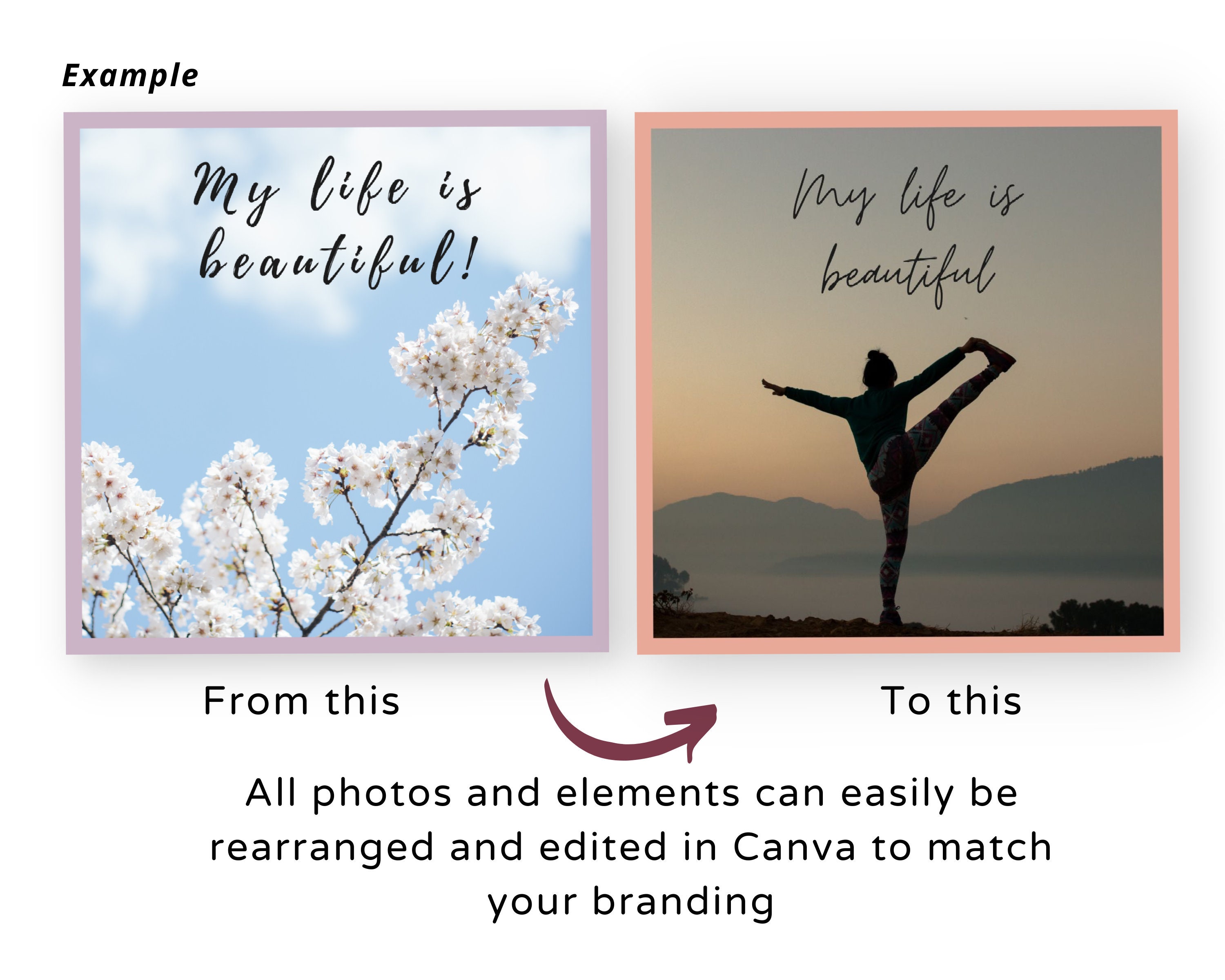 30 Life Coach Instagram Post Canva Template Mindset Coach Purple Social ...
