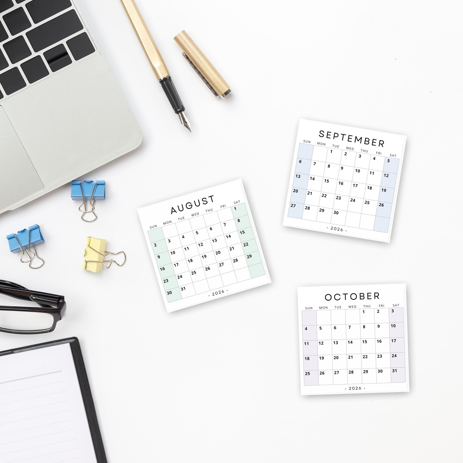 2026 Mini Calendar 3x3 2026 Mini Planner Printable Journal Insert PDF ...