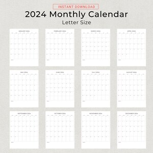 5 Years Monthly Planner Vertical Calendar 2024 to 2028 Monthly Calendar ...