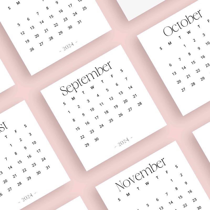 Mini Calendar - Etsy