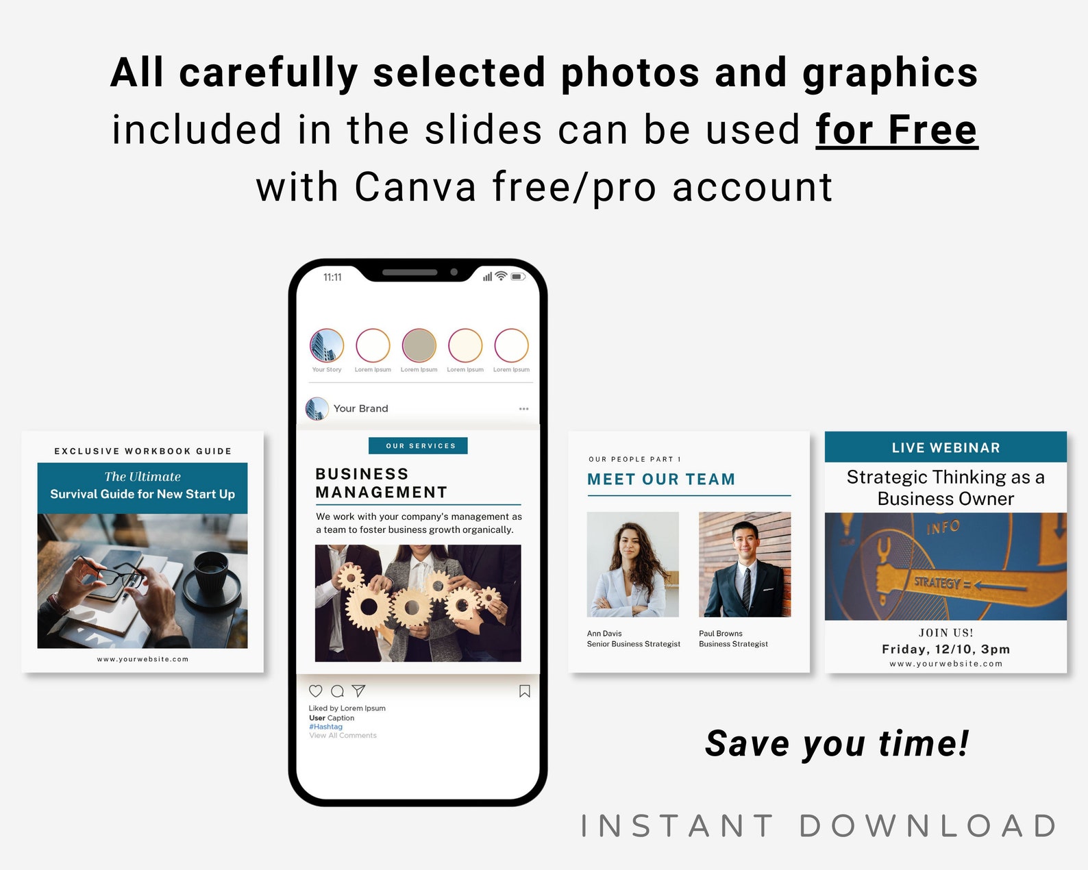 30 Business Development Instagram Post Canva Templates Business ...