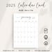 2025 Mini Calendar 2025 Small Calendar Monthly Vertical 2025 DIY ...