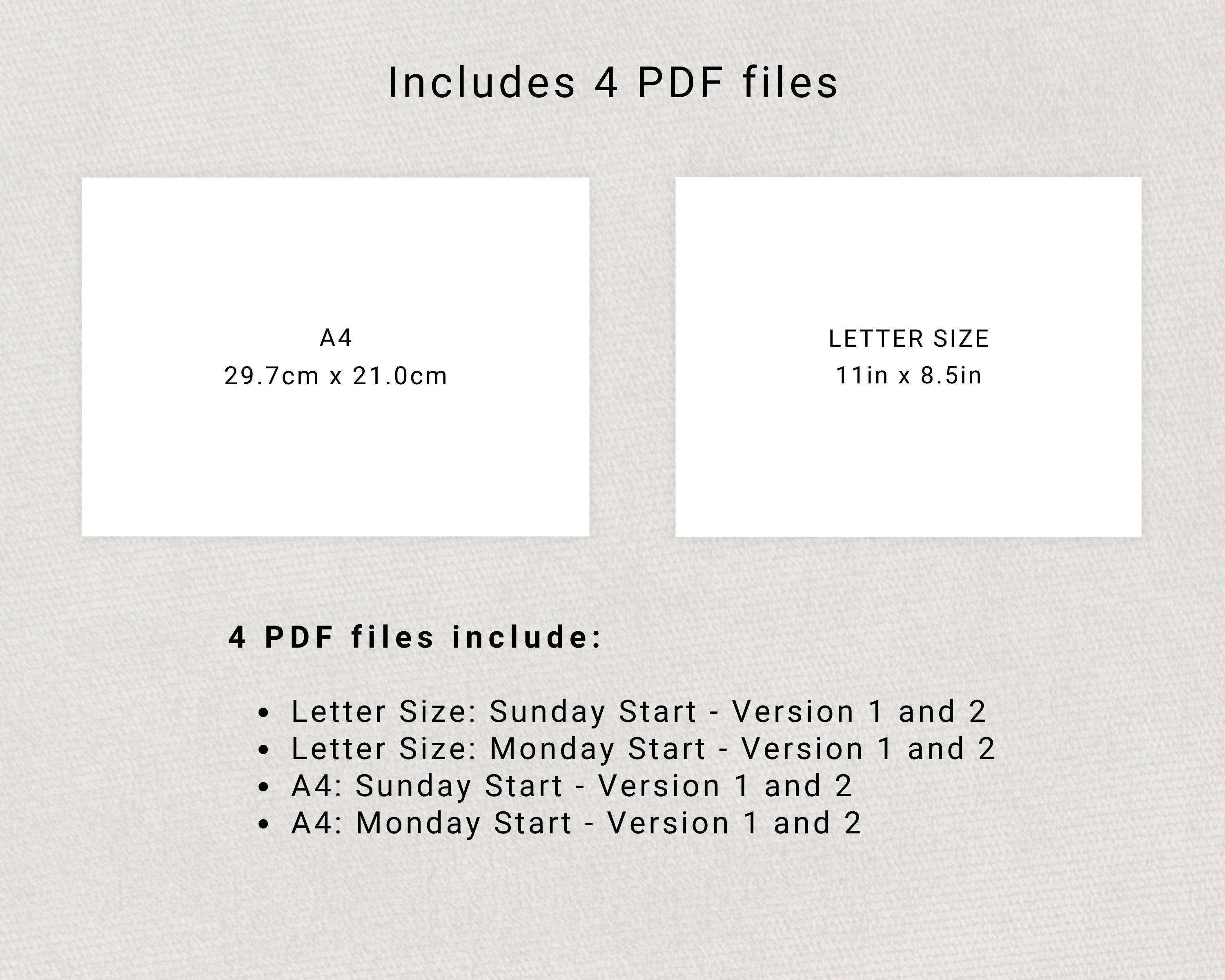 Blank Calendar Undated Monthly Planner Minimalist Blank - Etsy