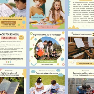 30 Instagram Post Montessori School Canva Template Montessori Education ...