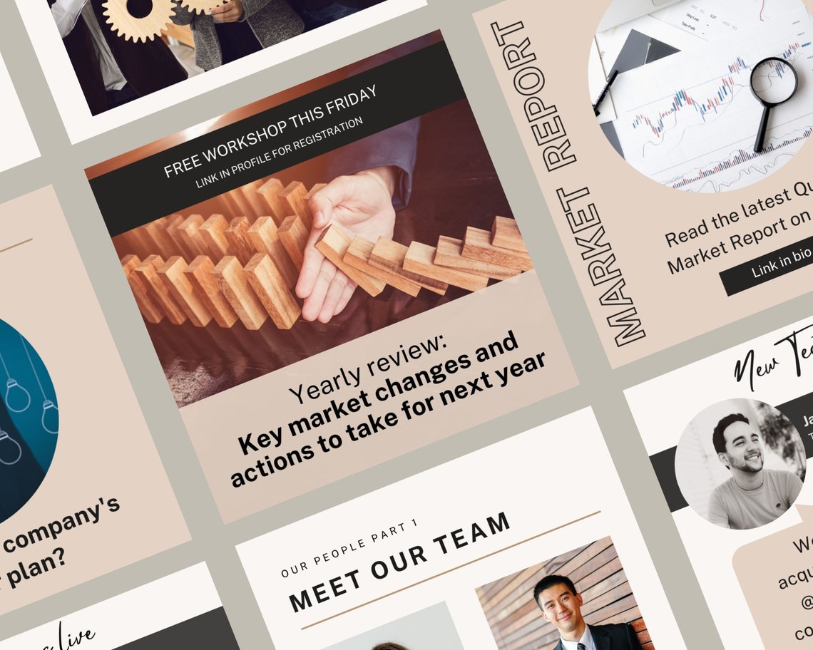 30 Business Development Instagram Post Canva Templates - Etsy