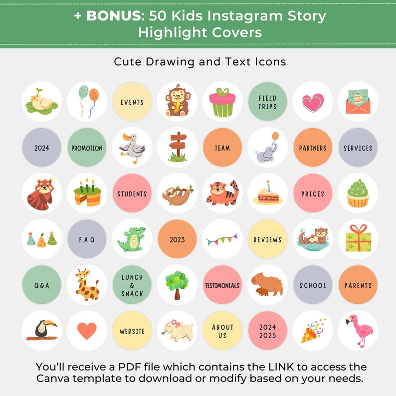 30 Engagement Post for Kids Education Instagram Canva Template Early ...