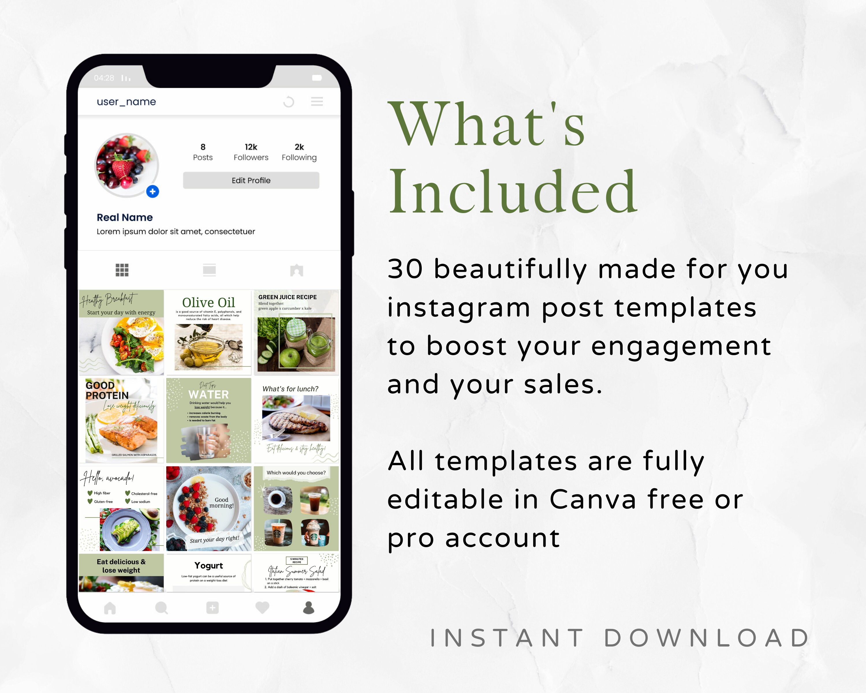 30 Nutritionist Instagram Post Dietitian Instagram Templates - Etsy