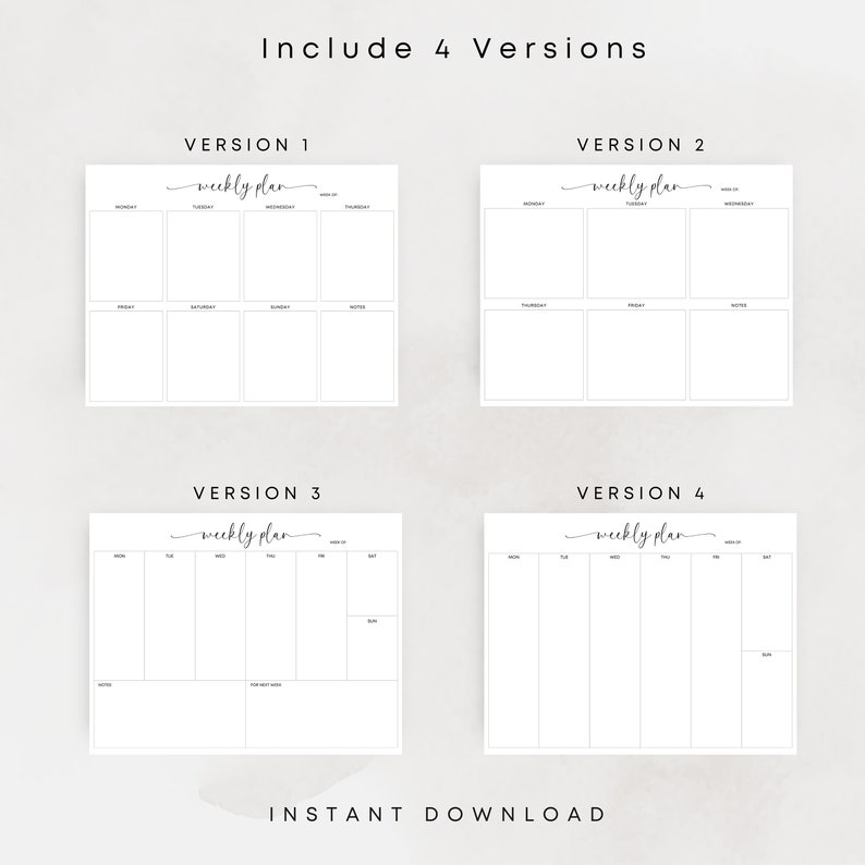 Printable Weekly Planner Elegant Weekly Schedule Landscape Planner ...