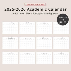 2025-2026 Academic Planner 2025 2026 Teacher Calendar August 2025 to ...