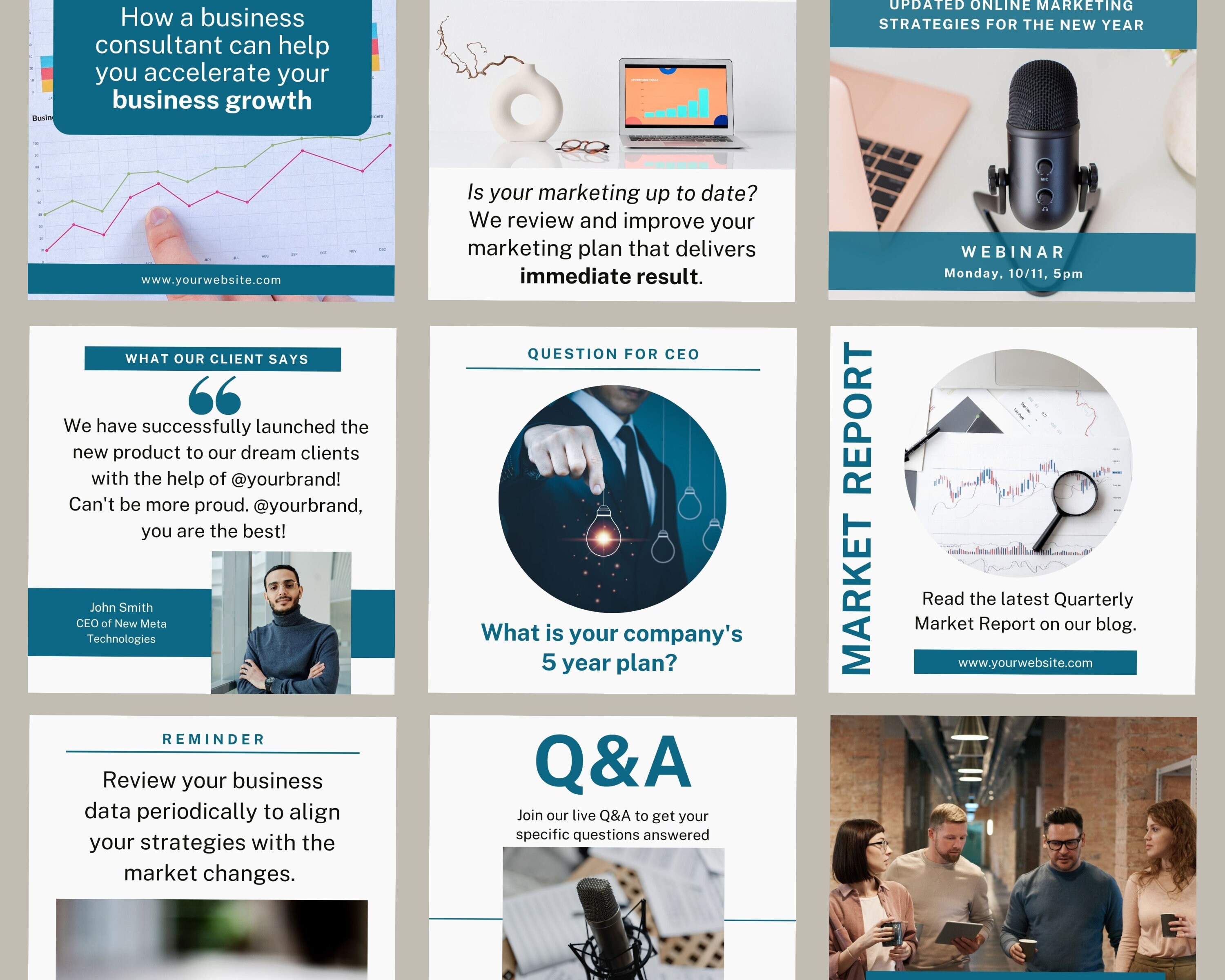 30 Business Development Instagram Post Canva Templates Business ...