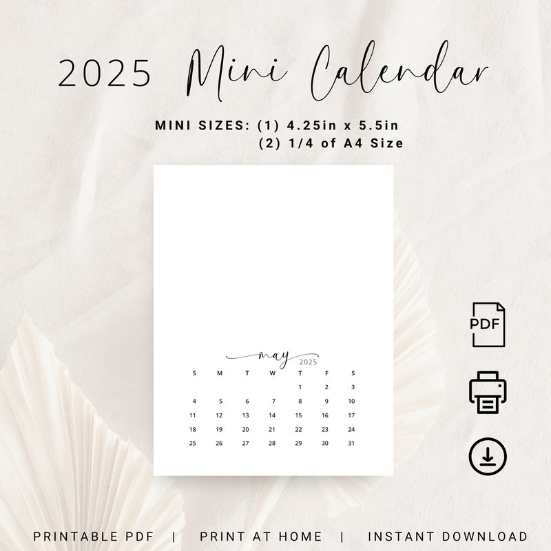 Mini Calendar - Etsy