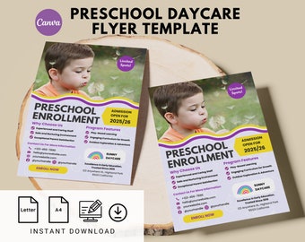 Editable Daycare/preschool Enrollment Flyer Template - Etsy
